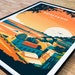 Positano Sunset Traditional Travel Print Italy, Amalfi Poster ...