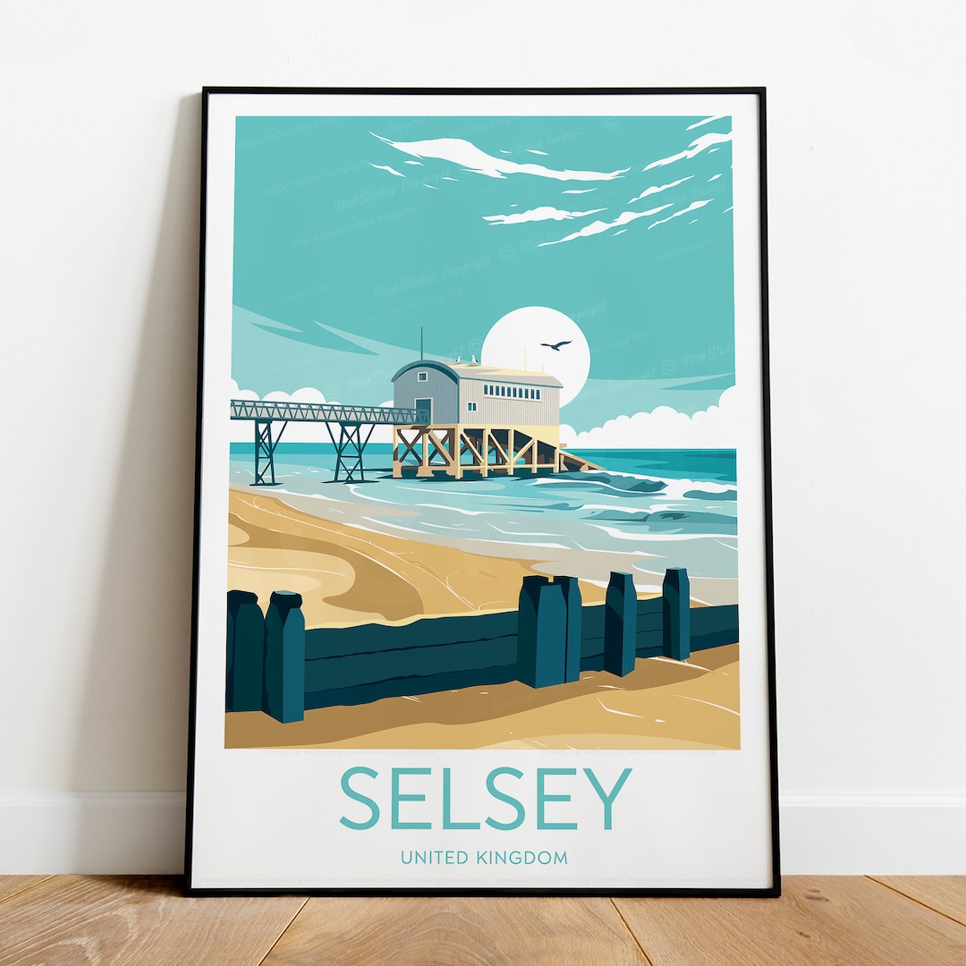 Selsey Travel Print - UK, Selsey Poster, Selsey Artwork, Wedding Gift ...