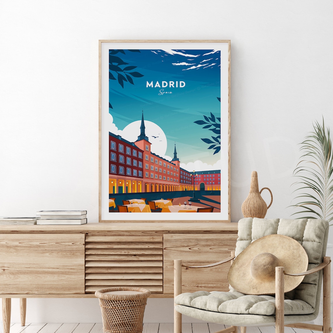 Madrid Travel Print Spain Madrid Poster Madrid Artwork | Etsy