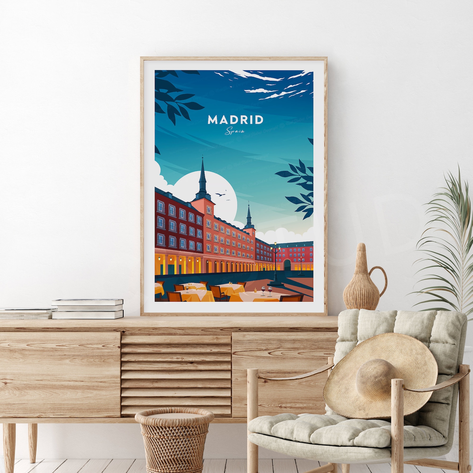 Madrid Travel Print Spain Madrid Poster Madrid Artwork | Etsy