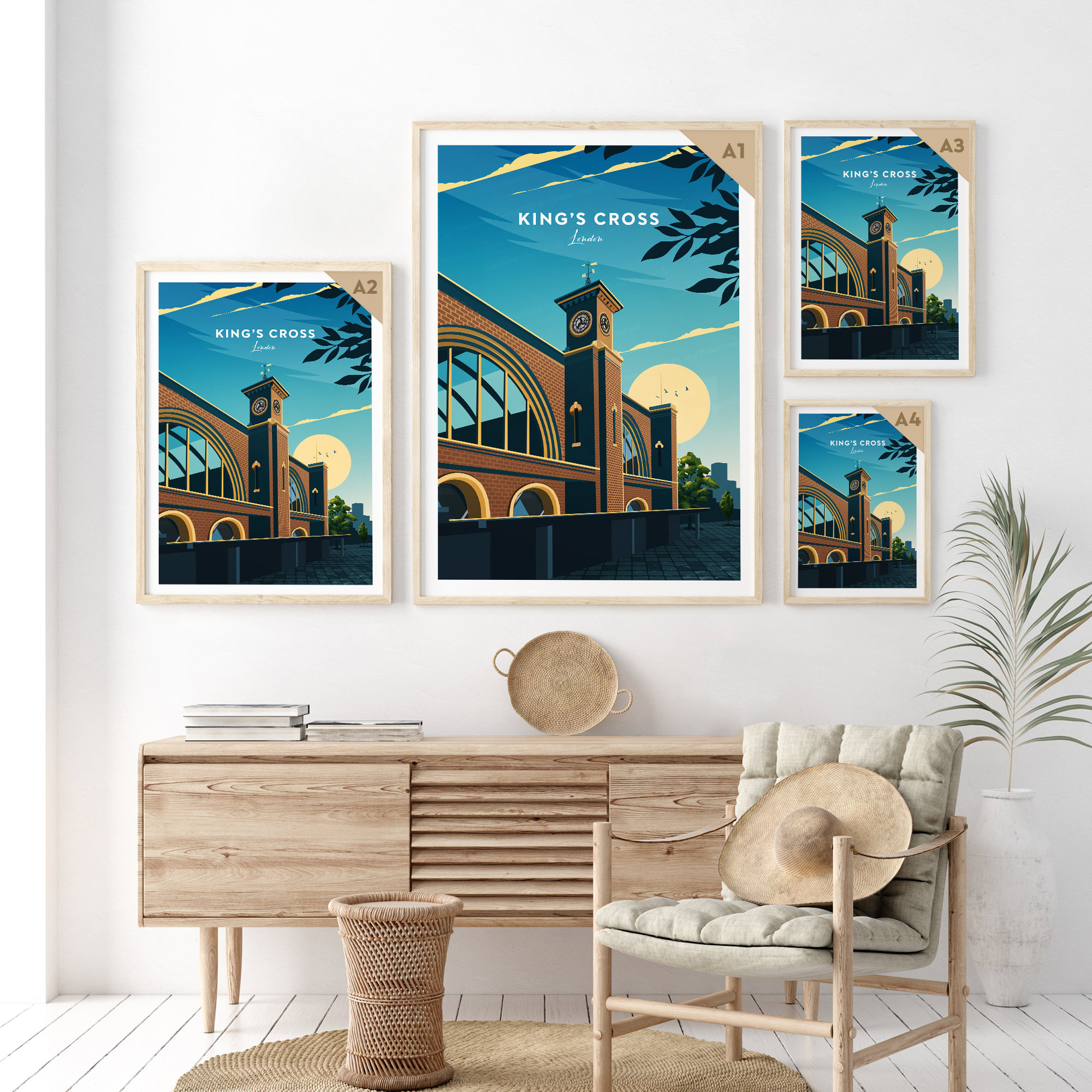 Kings Cross traditional travel - London, King's Cross poster sold by ...