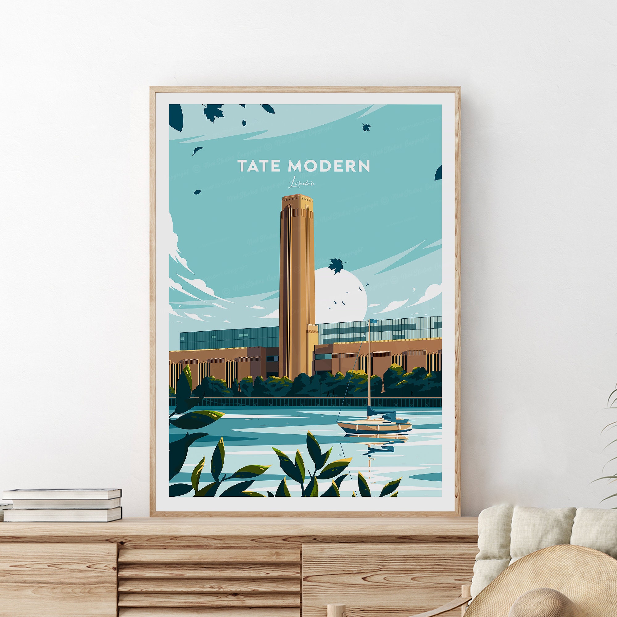Tate Modern Traditional Travel Print London Tate Poster - Etsy