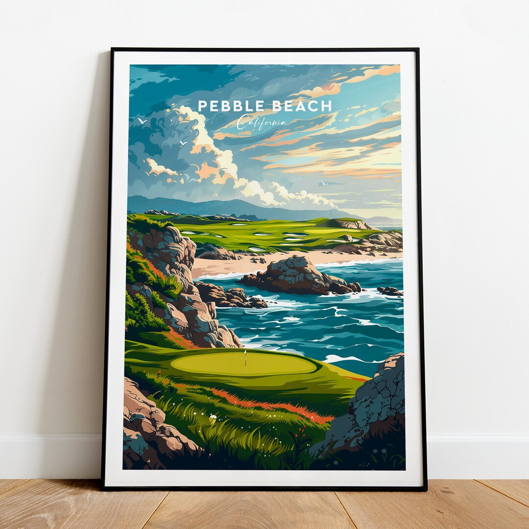 Pebble Beach Traditional Golf Links Print - California, Pebble Beach ...