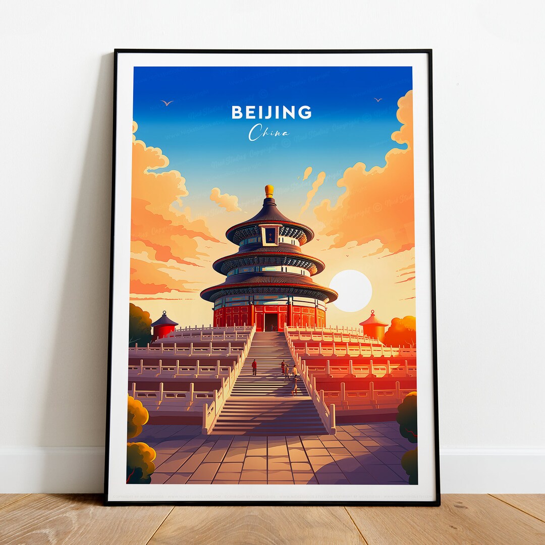 Beijing Traditional Travel Print - China, Beijing Poster, Beijing ...