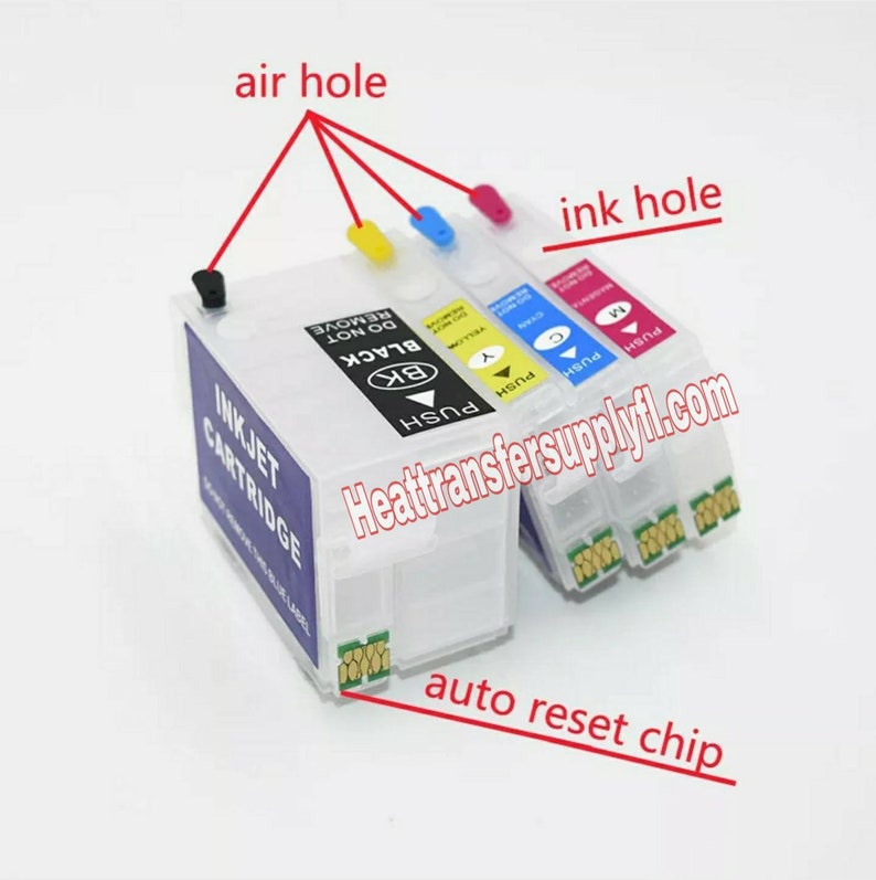 Epson Refillable Cartridges for Wf-3620 Wf-3640 Wf-7610 Wf-7620 Wf-7720 ...