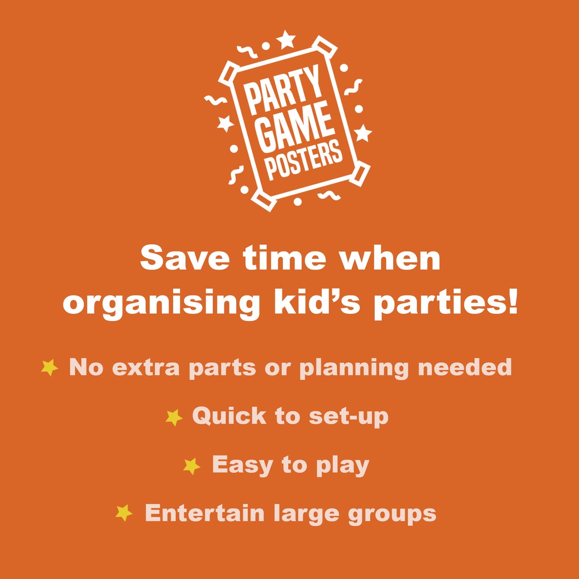 Party Game Poster Kids Party Game for Children Silly Games - Etsy
