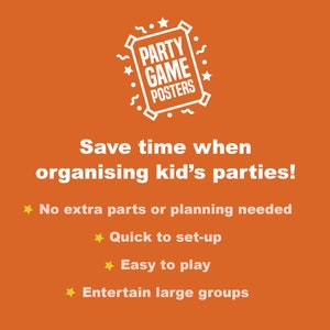 Party Game Poster Kids Party Game for Children Silly Games - Etsy