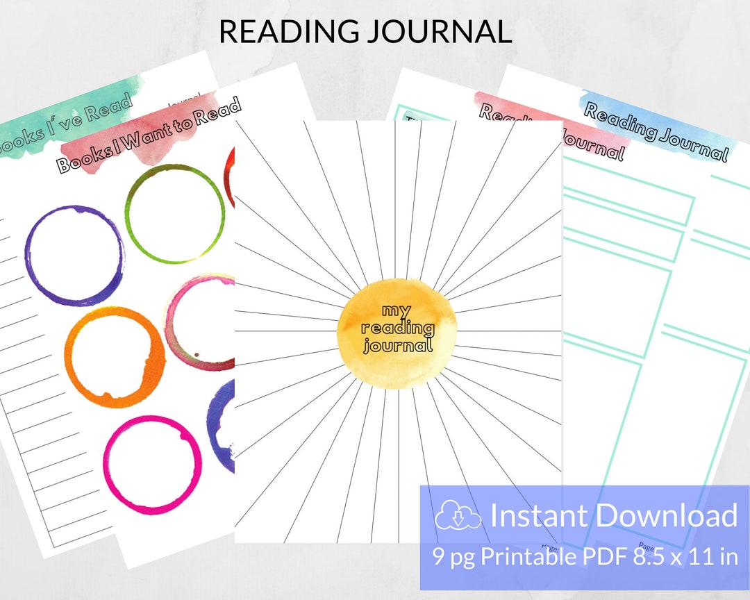 Reading Journal Printable PDF for Kids, Tweens, and Teens - Etsy