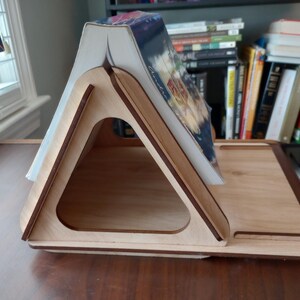 Book Nook With Floral/initial Design | Reading Aid | Desk Organizer ...