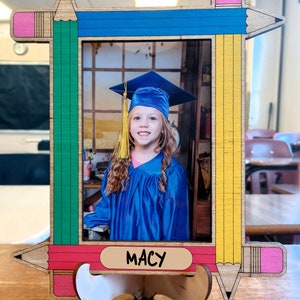 Personalized Back-to-school Picture Frame | Teacher Gift | Pencil Frame ...