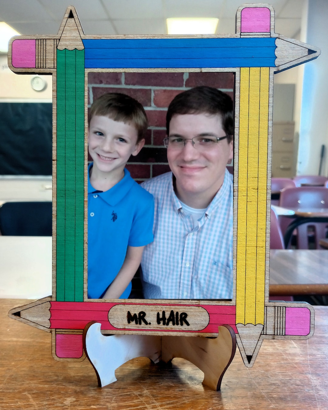 Personalized Back-to-school Picture Frame | Teacher Gift | Pencil Frame ...