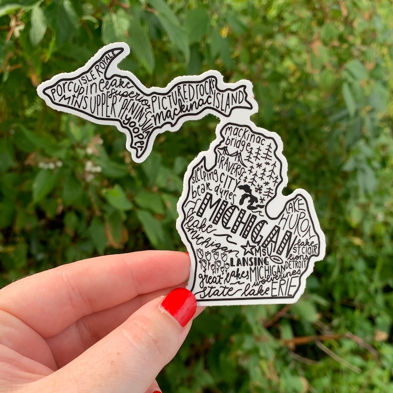Michigan Sticker - Etsy
