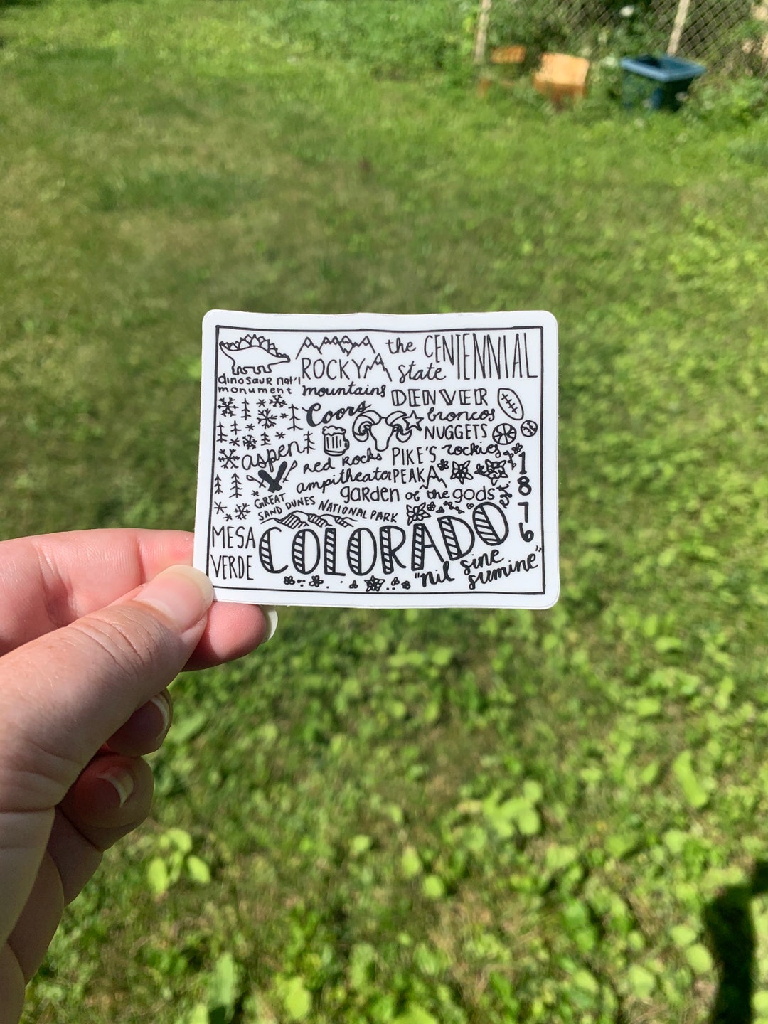 Colorado Typography Vinyl Sticker (WATERPROOF) • Laptop, Water Bottle ...