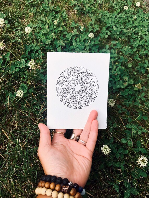 Mandala Cards 5 Pack - Etsy