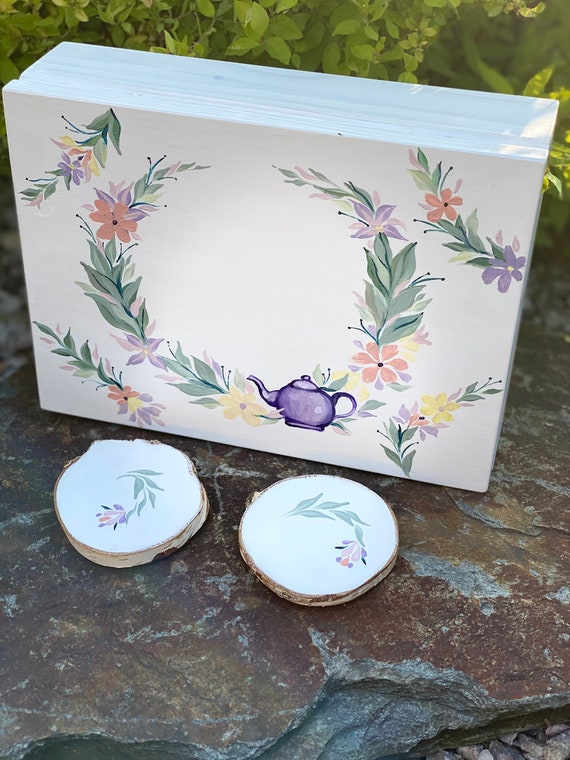 White Tea Box Stash Box Wood Chest Tea Storage Moderntea | Etsy