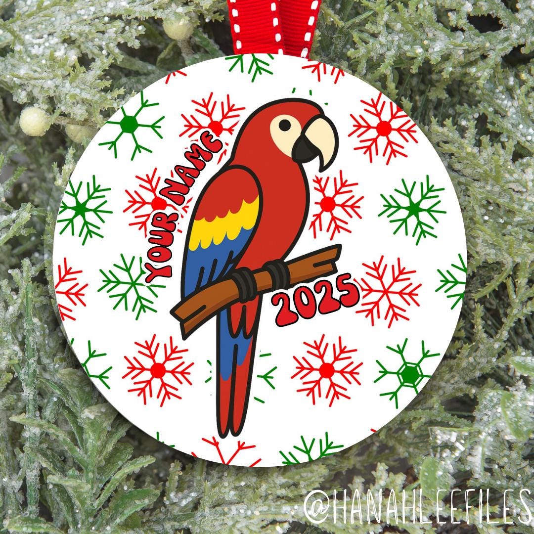Personalized Scarlet Macaw Christmas Ornament | Custom Pet Bird - Etsy