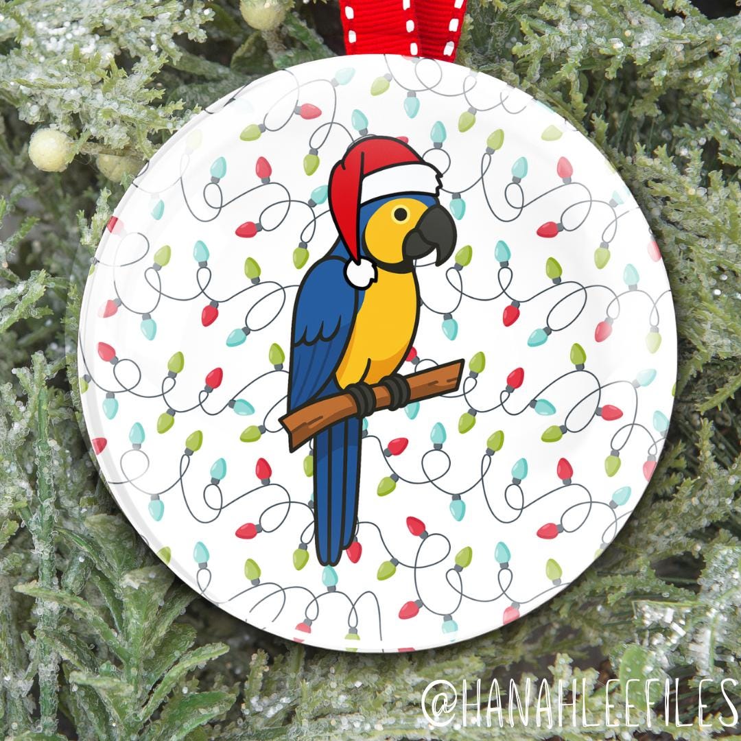 Personalized Macaw Christmas Ornament | Custom Bird Pet Memorial - Etsy