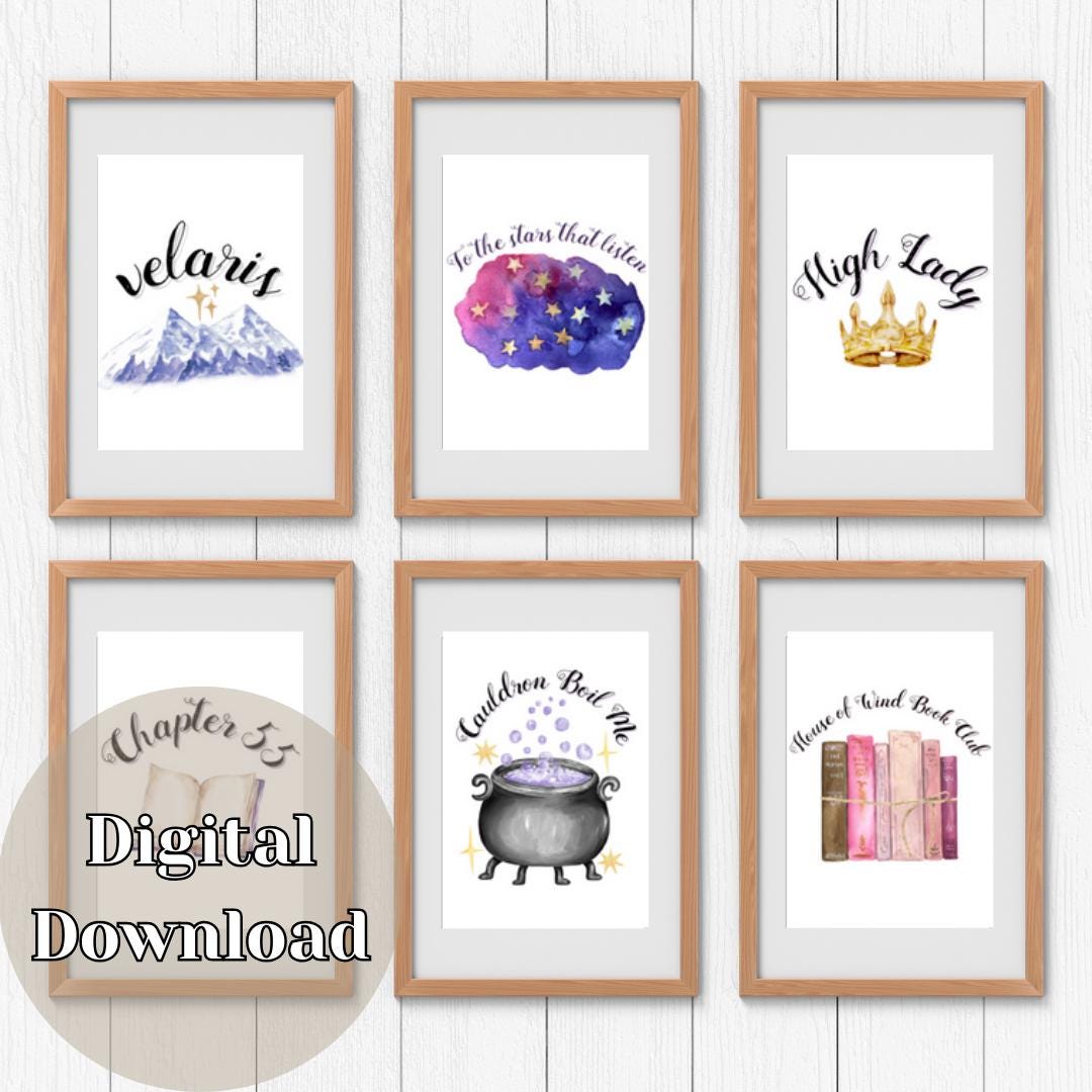 ACOTAR Inspired Watercolor Posters – Printable Digital Art Set (6 Sizes ...
