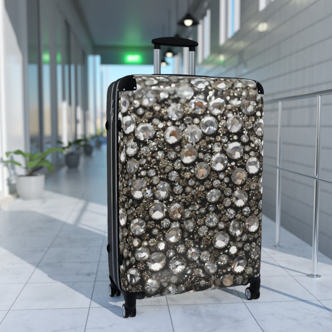 Rhinestone Suitcase, Travel in Style With Luggage, 360-degree Wheels ...