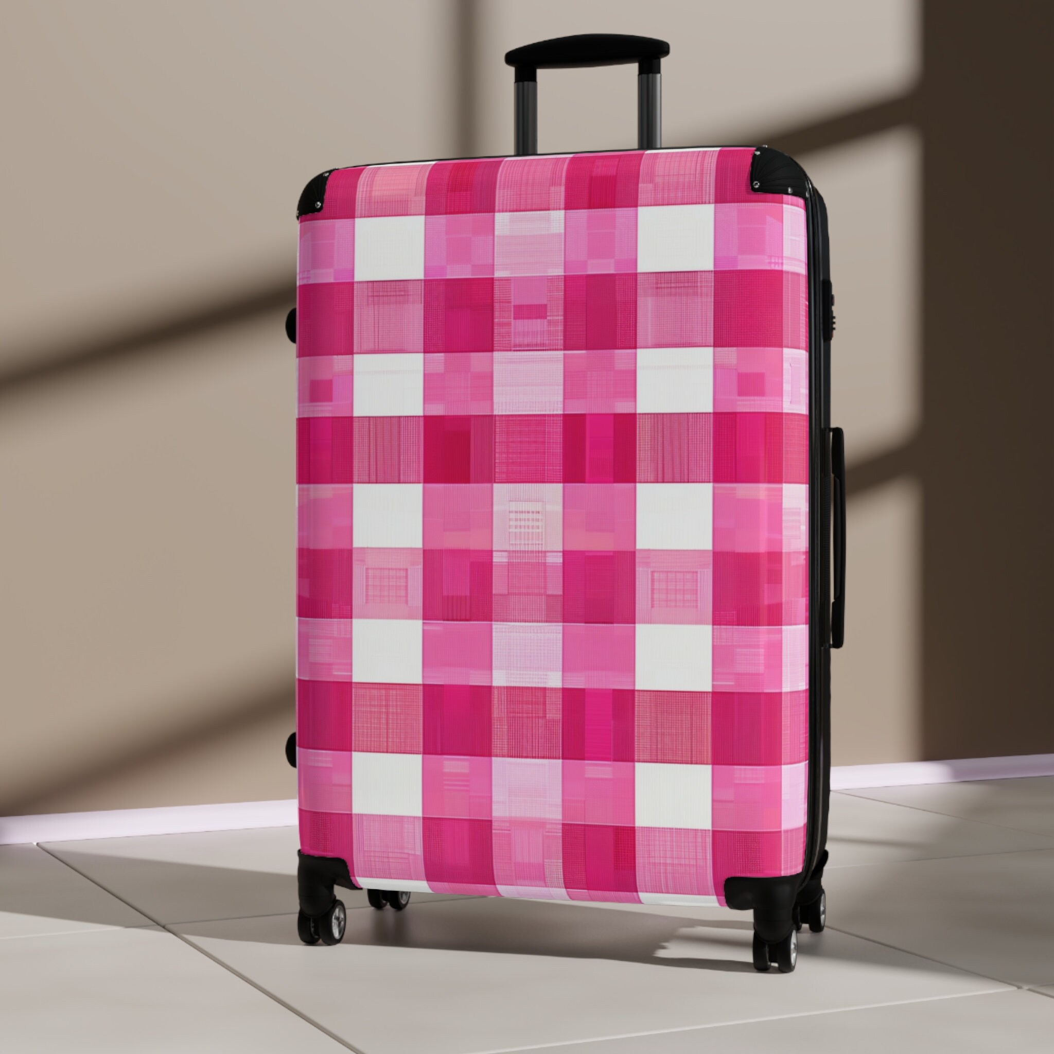 Checkers Suitcase With Wheels Travel Luggage Custom Suitcase for Women ...