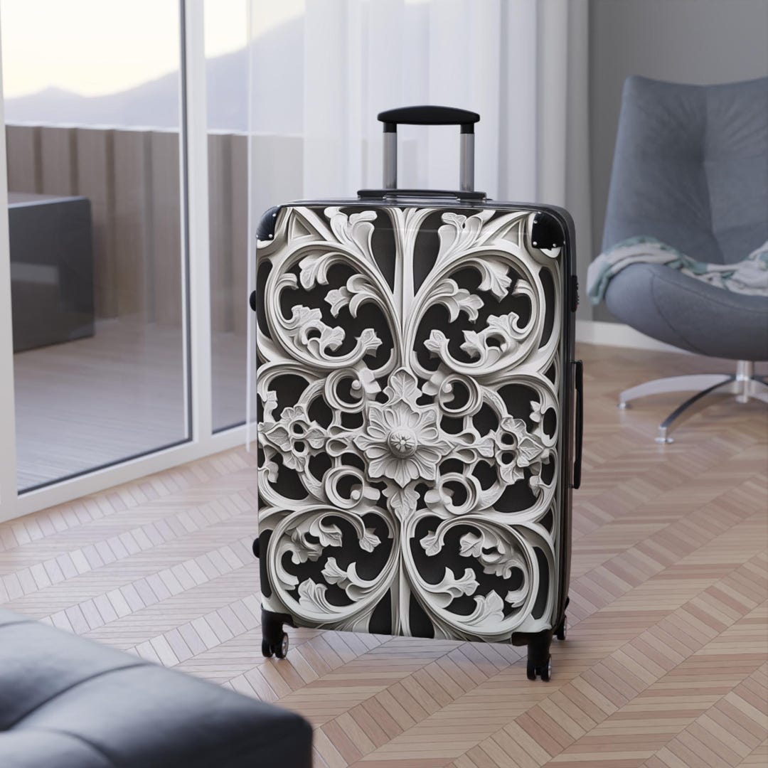 Gothic Travel Suitcase Custom Rolling Luggage for Gothic Roller Bag ...