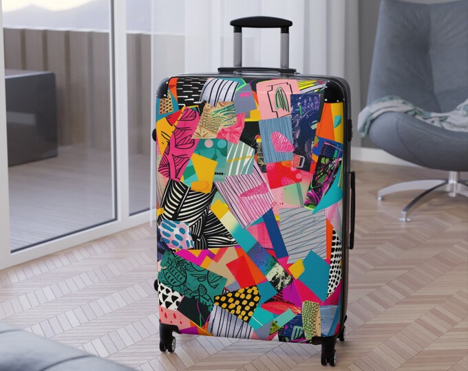 Custom Travel Suitcase With Wheels Suitcase With Patterns Abstract Art ...