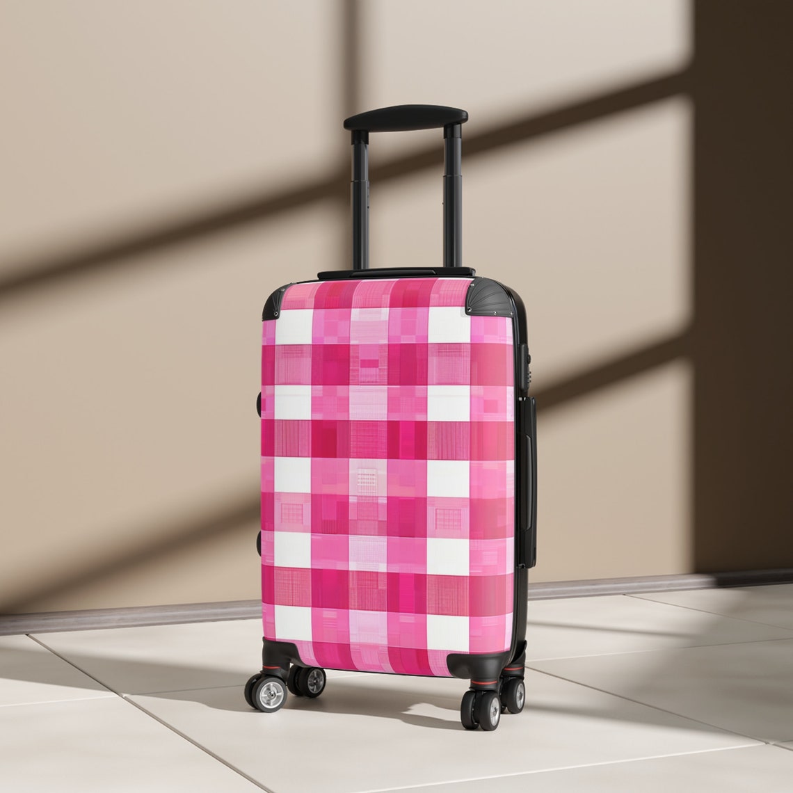 Checkers Suitcase With Wheels Travel Luggage Custom Suitcase for Women ...