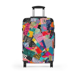 Custom Travel Suitcase With Wheels Suitcase With Patterns Abstract Art ...