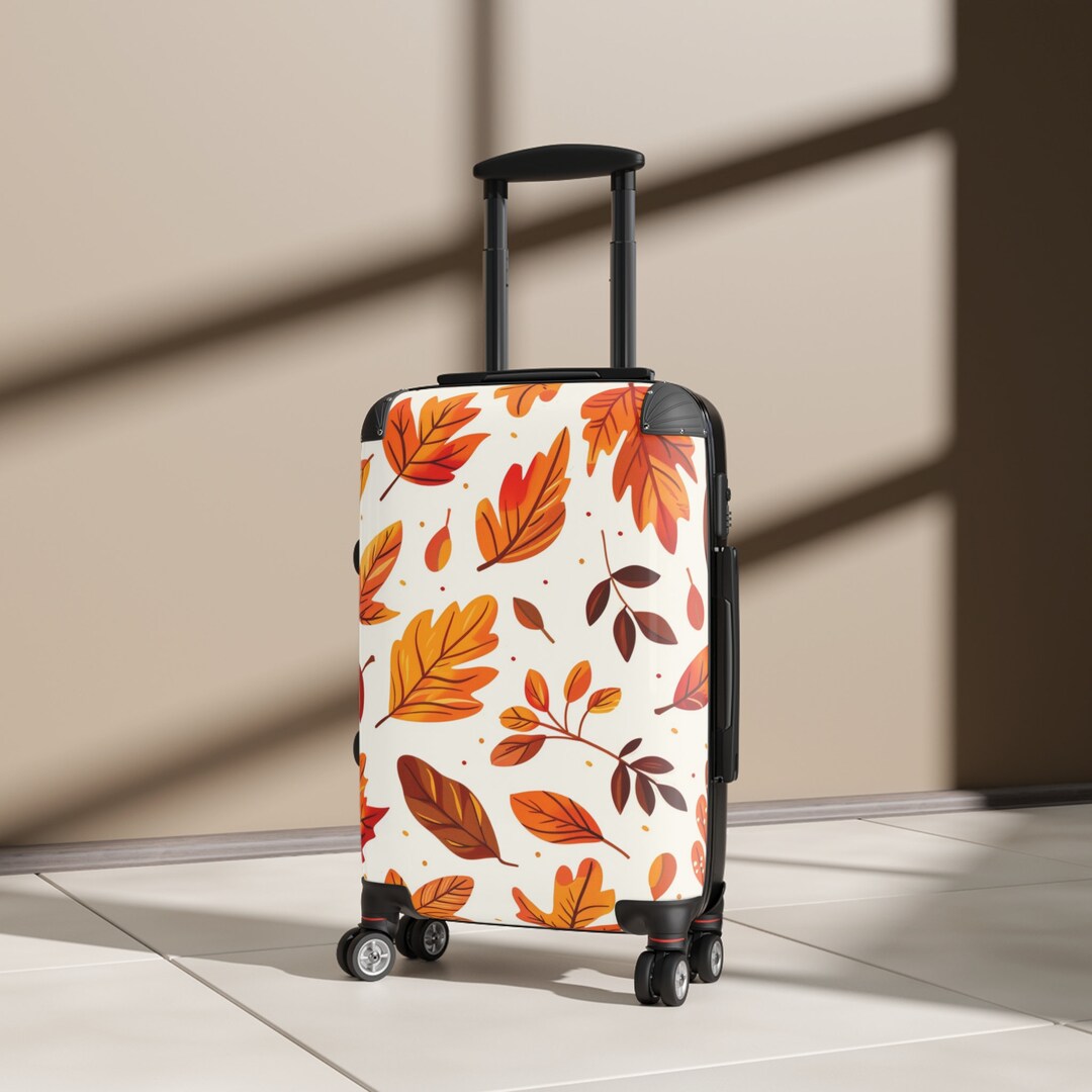 Fall Leaves Suitcase With Wheels Custom Suitcase for Women Travel ...