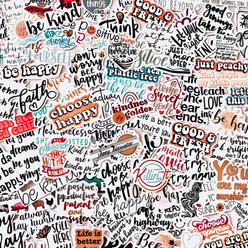 INSPIRATIONAL STICKER PACK Positive Stickers Quote Stickers - Etsy