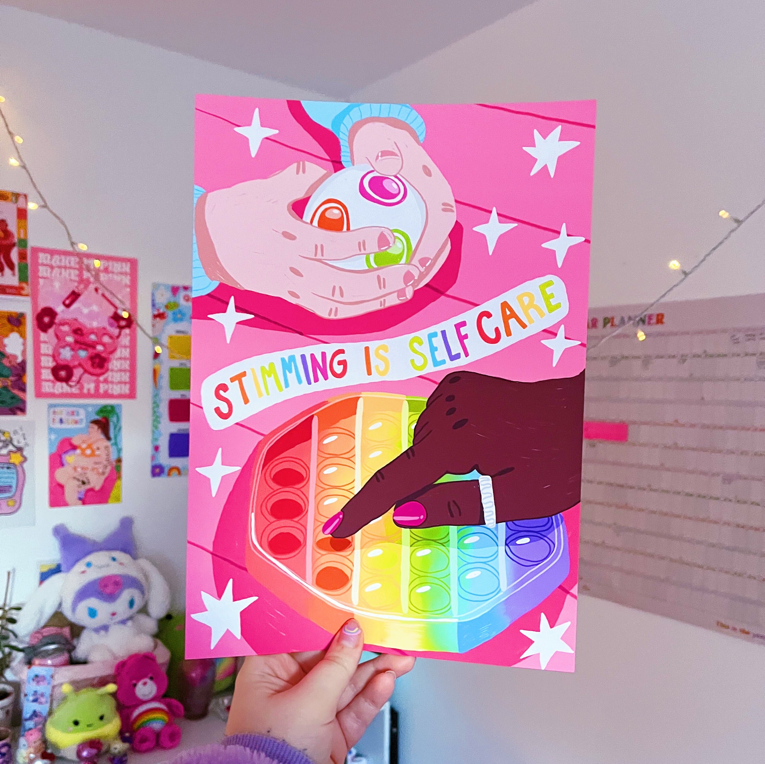 Stimming is Self Care Art Print Neurodiversity Autism Adhd Autistic ...