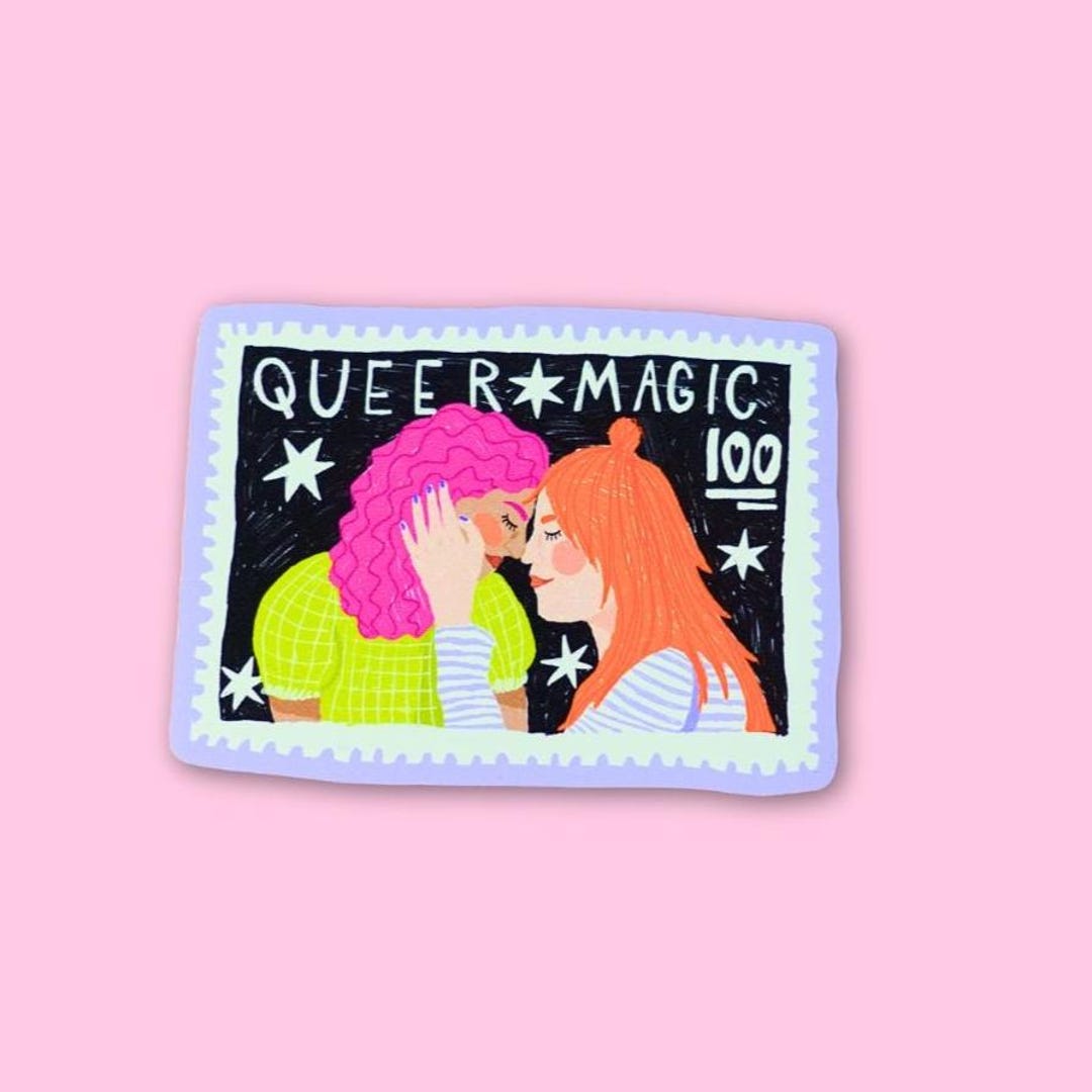 Lesbian Queer Magic Stamp Sticker | Sapphic WLW - Etsy