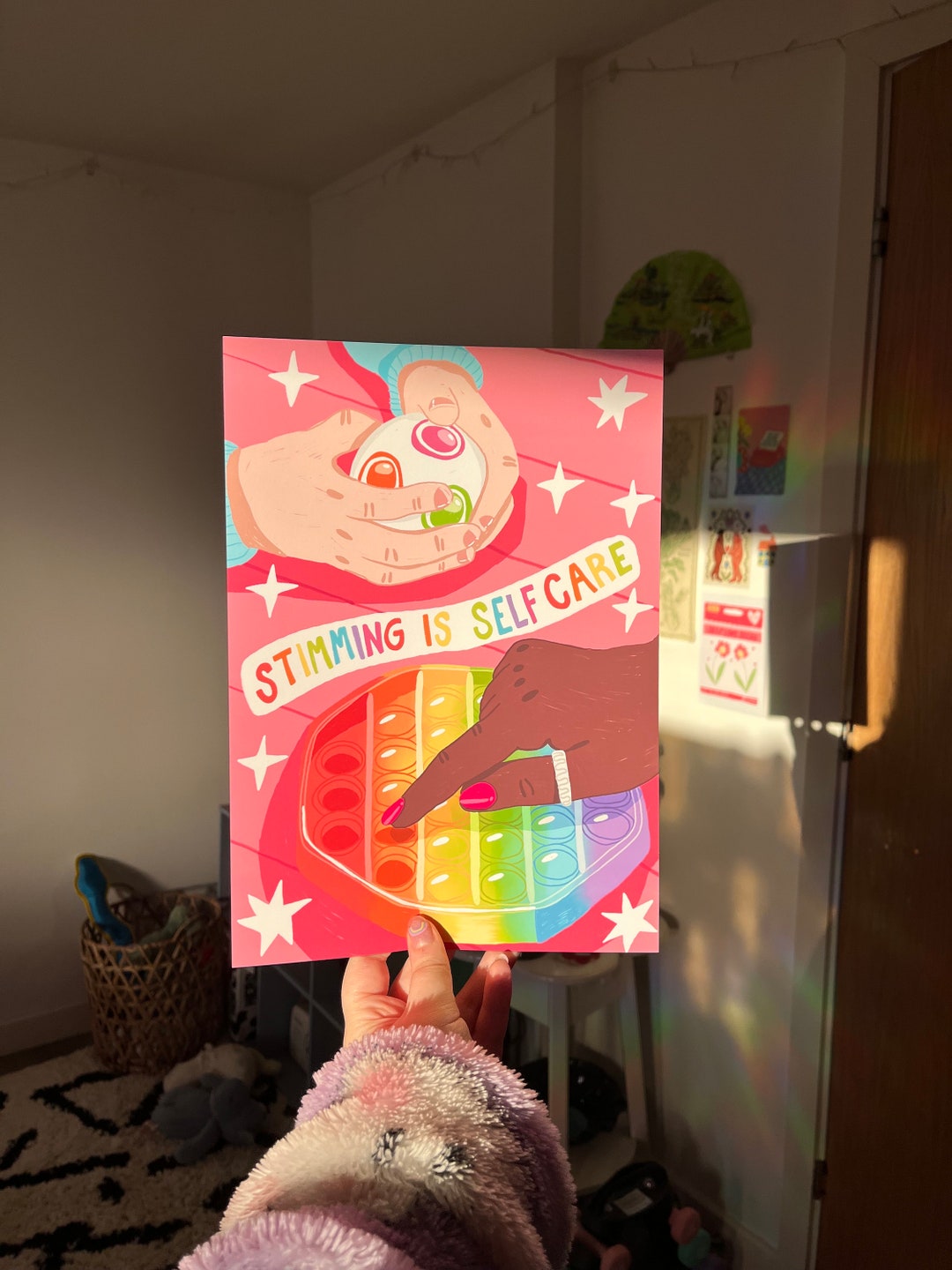Stimming is Self Care Art Print Neurodiversity Autism Adhd Autistic ...