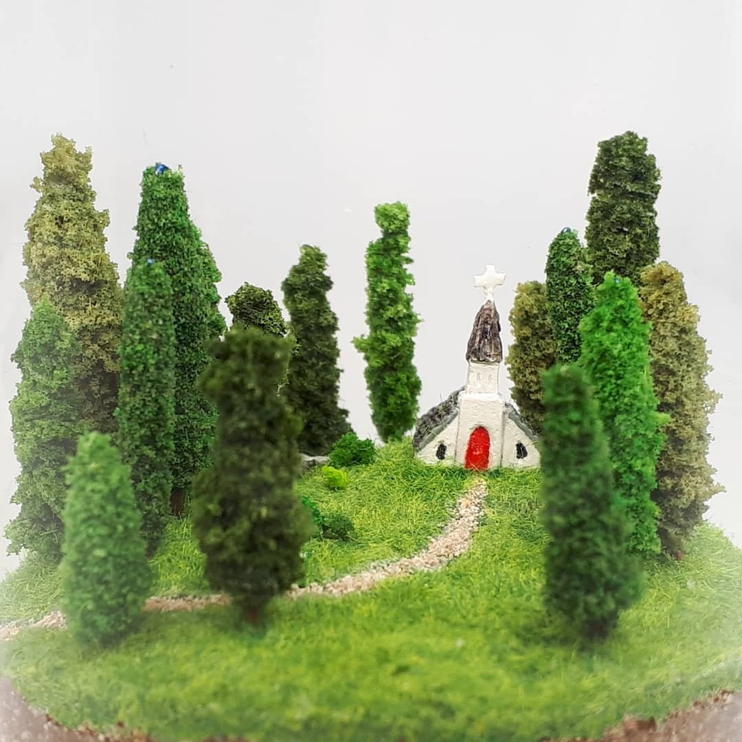 Miniature Diorama of Church. Miniature Church. Miniature Diorama ...