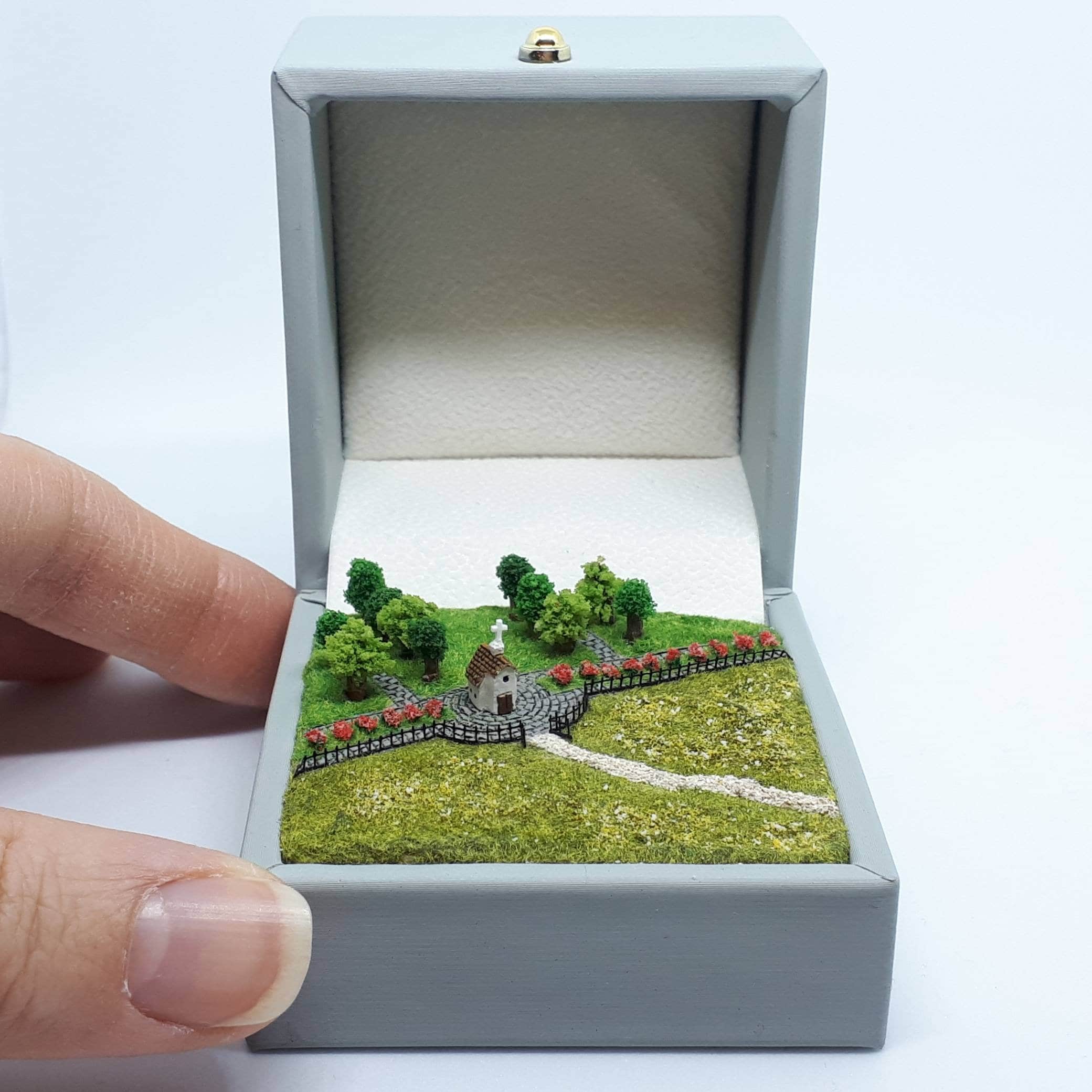 Miniature Diorama of Church. Miniature Church. Miniature Diorama ...