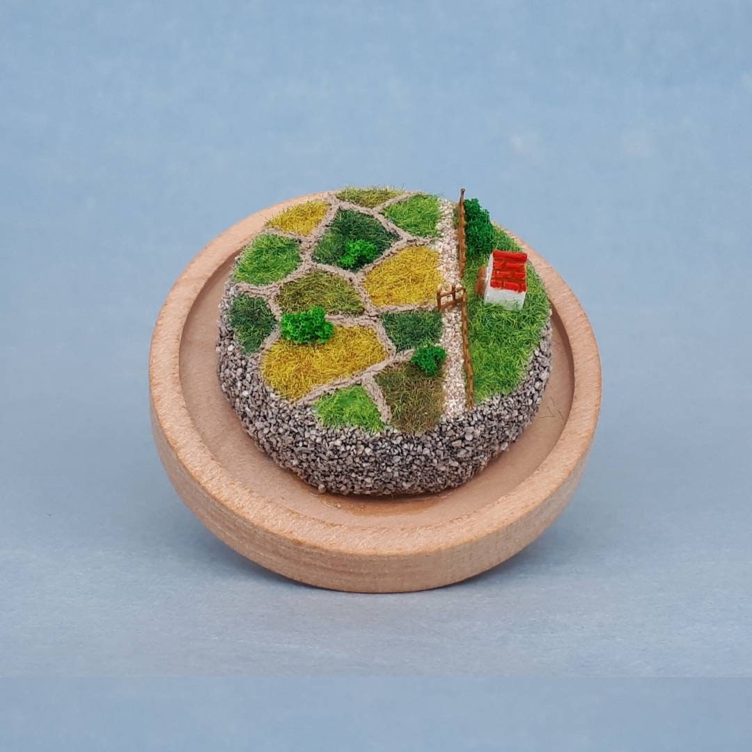 Sown Fields Diorama. Miniature Diorama. Diorama Field. Miniature Farm ...