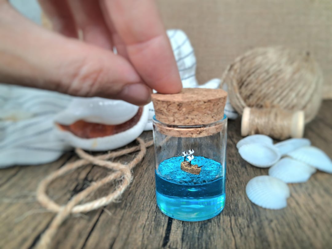 Miniature Sailing Boat Diorama. Miniature Diorama Boat Sails. Handmade ...
