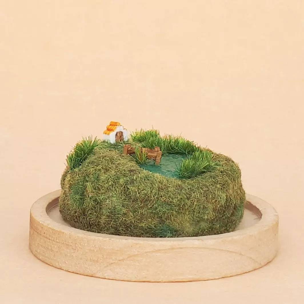 Miniature Pier Diorama. House With Miniature Lake. Unique Handmade ...