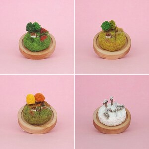 Miniature Four Seasons Diorama. Spring Summer Autumn Winter. Four ...