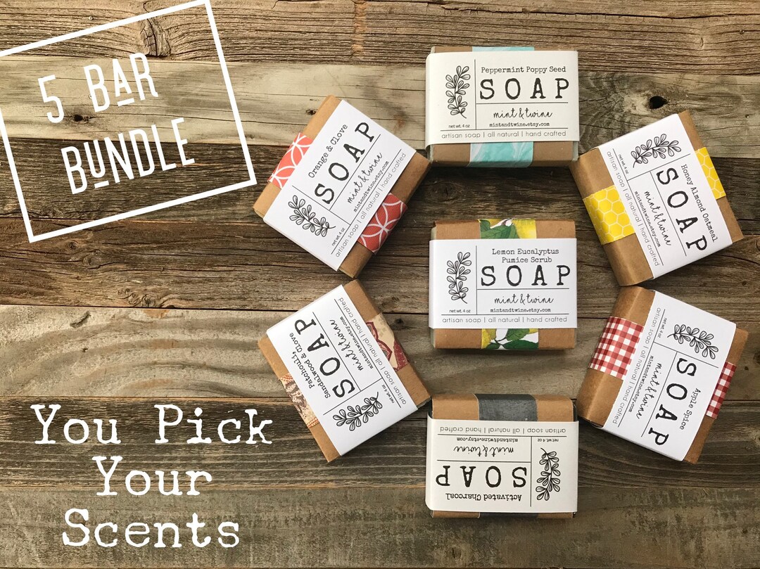 You Pick 5 Bars Soap Bundle, Cold Process Handcrafted Artisan Soap - Etsy