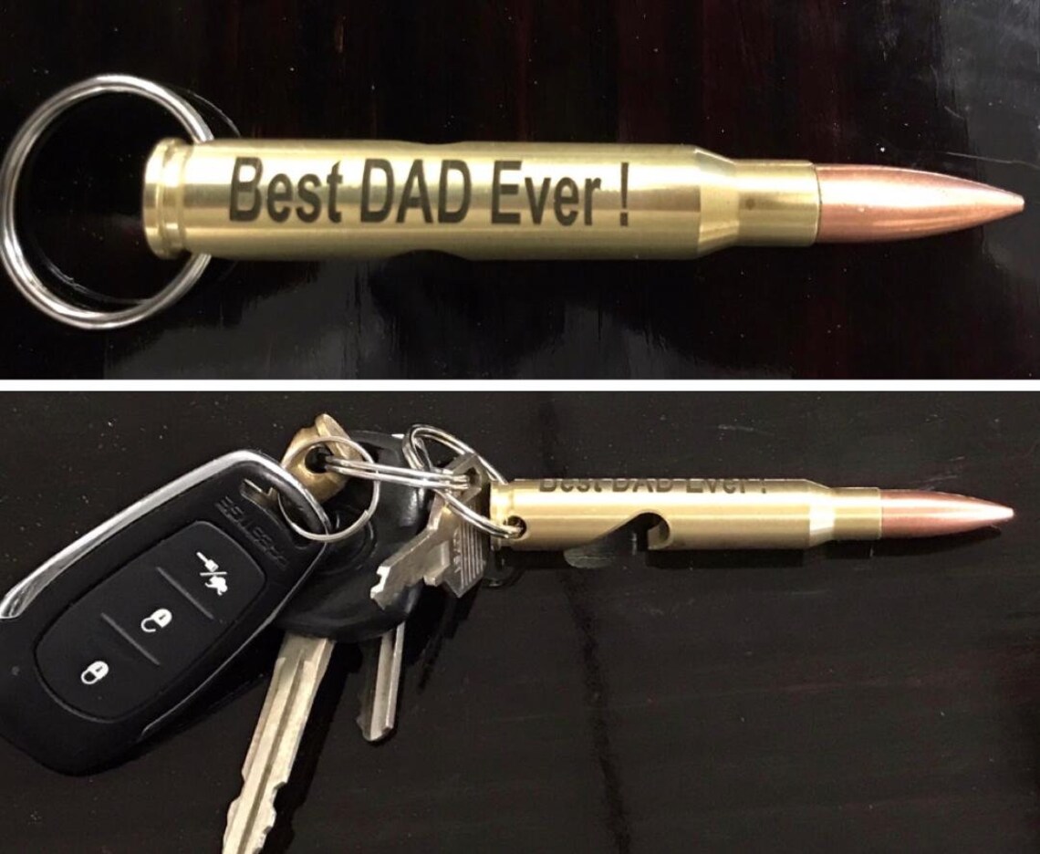 NEW: Best DAD Ever Bullet Bottle Opener Keychain. Awesome - Etsy