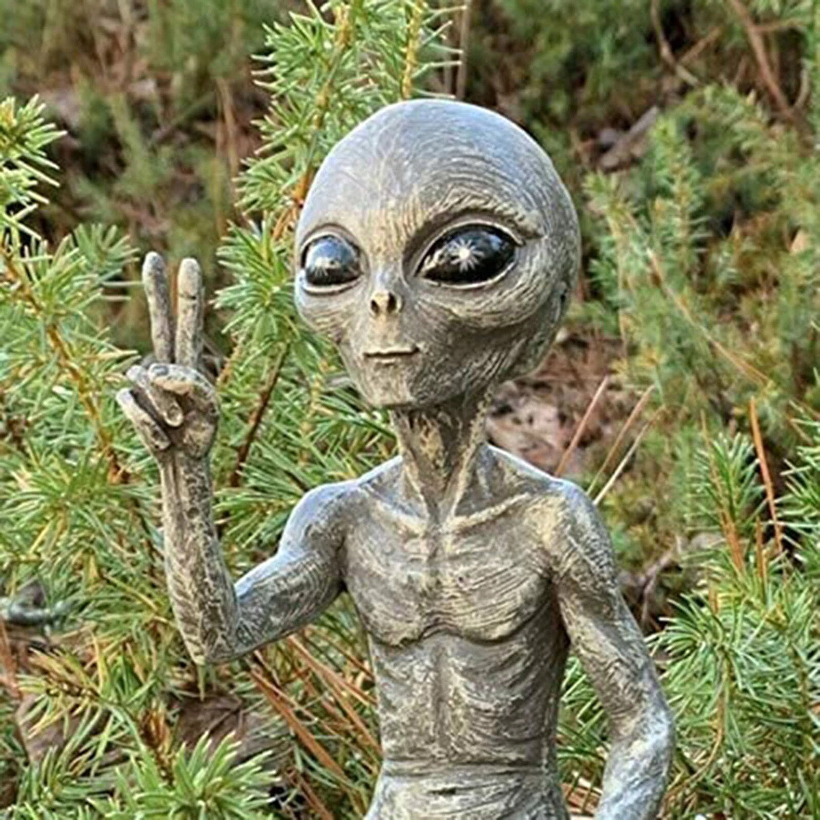 Alien Garden Decor Resin Statue Art Outer Space | Etsy