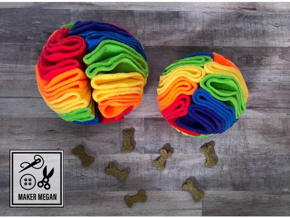 Snuffle Ball Puzzle Toy for Dogs Handmade Soft Fleece | Etsy