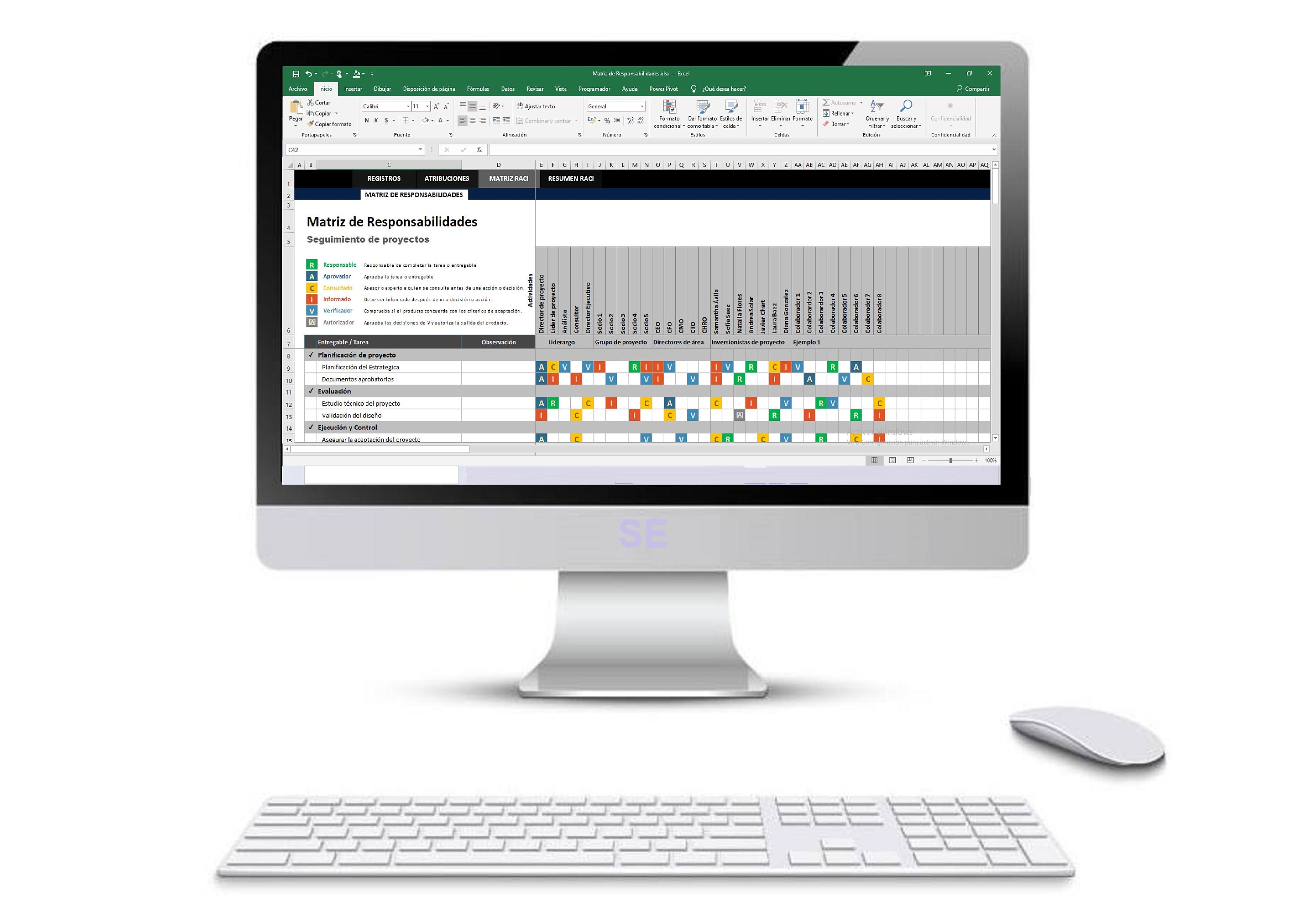 Modelo De Matriz De Funcoes E Responsabilidades Excel 2829