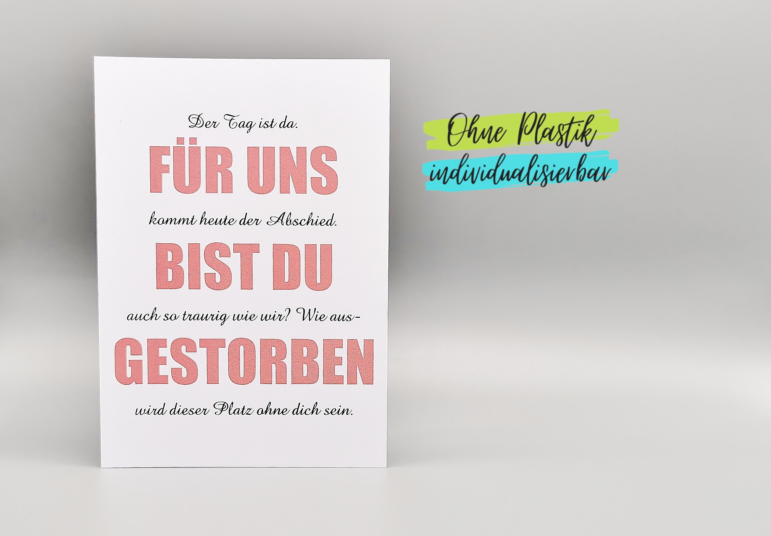 Karte zum Abschied Kollege Kollegin | Etsy