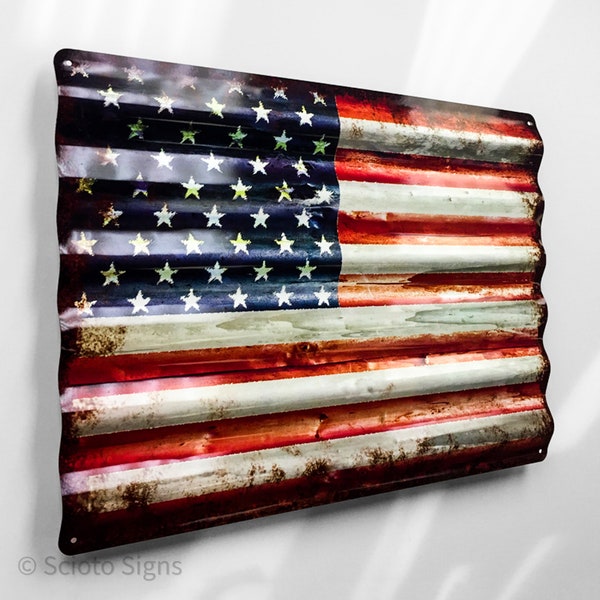 Rustic American Flag - Etsy