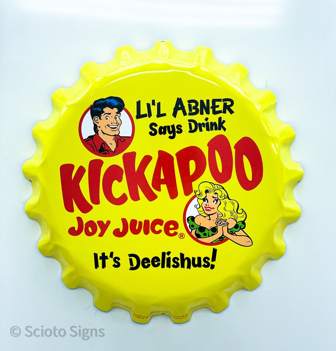 Kickapoo Joy Juice Bottle Cap Metal Sign - Etsy