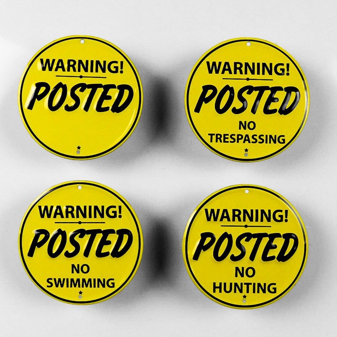 Warning Button Metal Sign - Etsy
