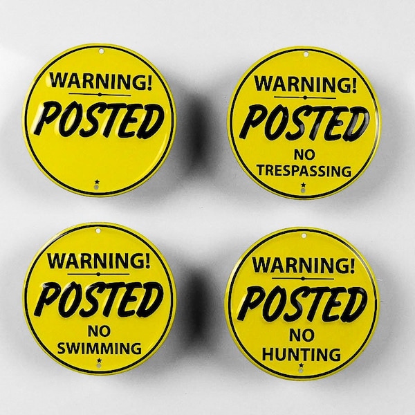 Metal Warning Signs - Etsy