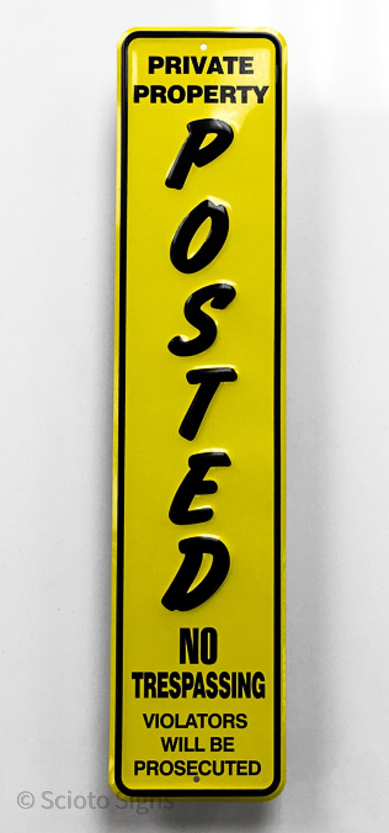 Posted No Trespassing Metal Sign - Etsy